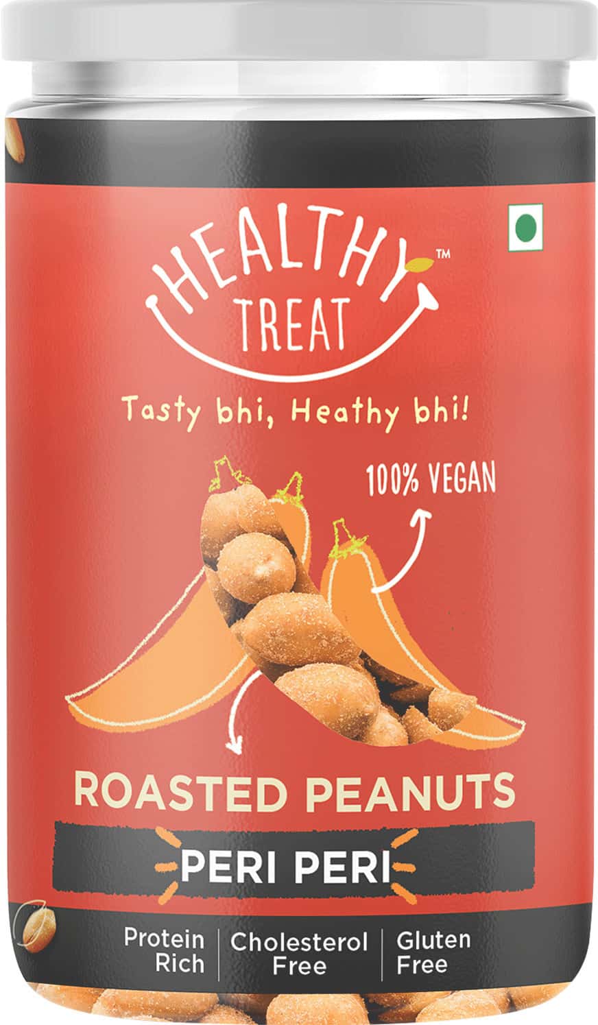 Buy HEALTHY TREAT ROASTED PEANUT- PERI PERI 400 GM - PACK OF 2- 200 GM ...