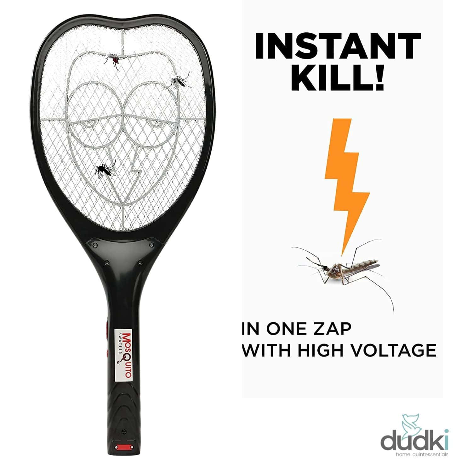 Buy DUDKI RECHARGEABLE ANTI MOSQUITO RACQUET INSECT KILLER BAT WITH 6 ...