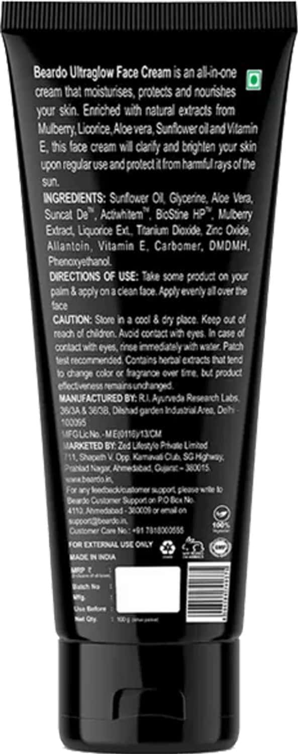 Buy BEARDO ULTRAGLOW ALL IN 1 MENS FACE LOTION - 100 GM Online & Get ...