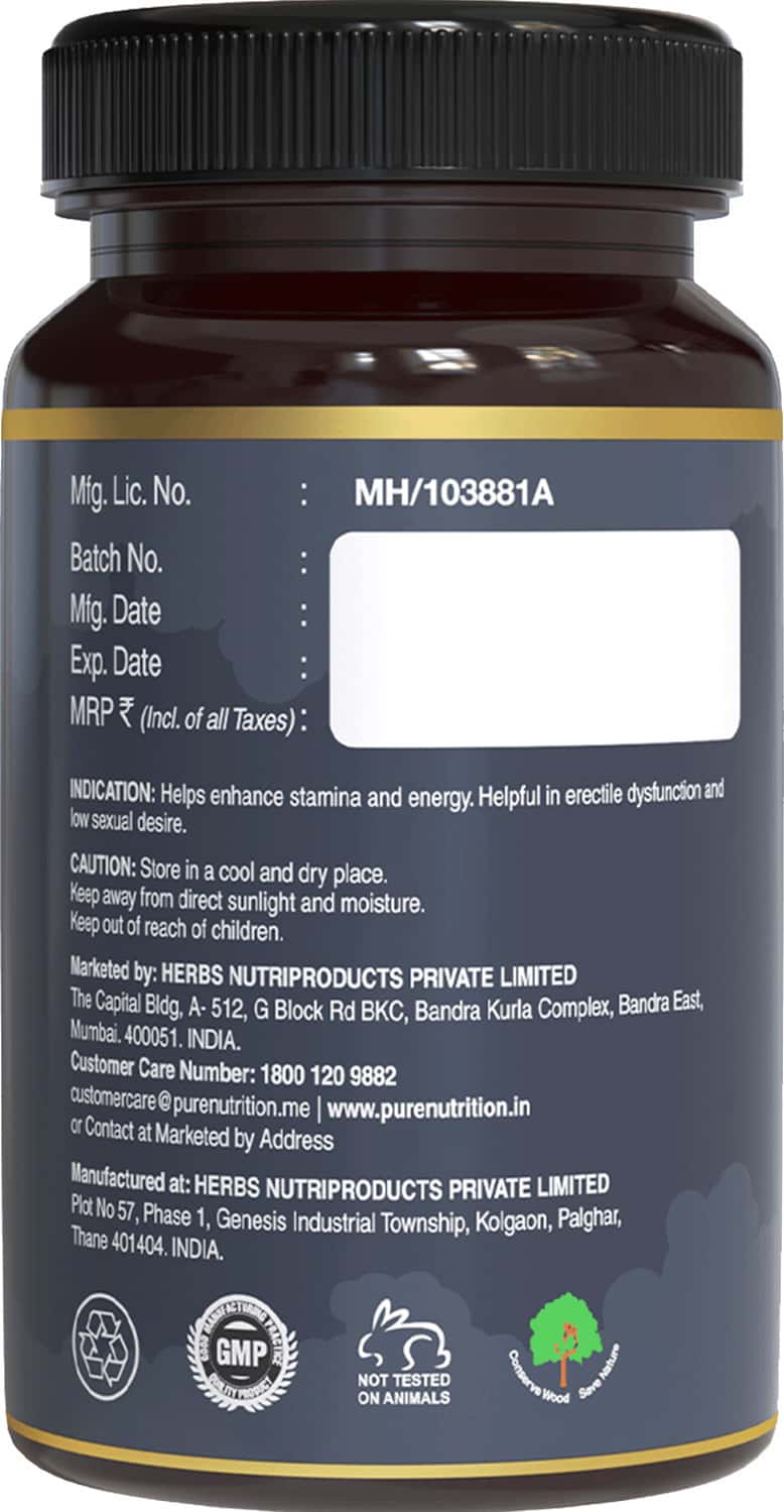 Buy PURE NUTRITION SHILAJIT GOLD CAPSULES FOR MEN | STRENGTH, STAMINA ...