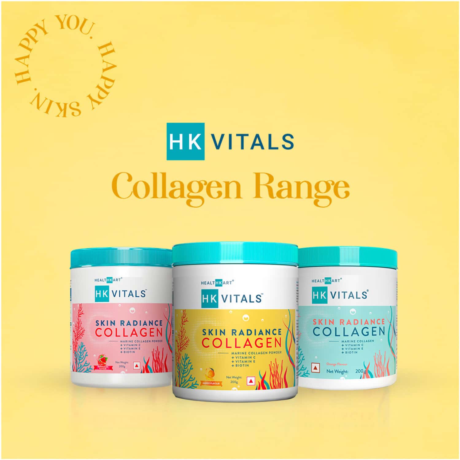 Buy HEALTHKART HK VITALS SKIN RADIANCE COLLAGEN POWDER (MANGO, 200 G ...