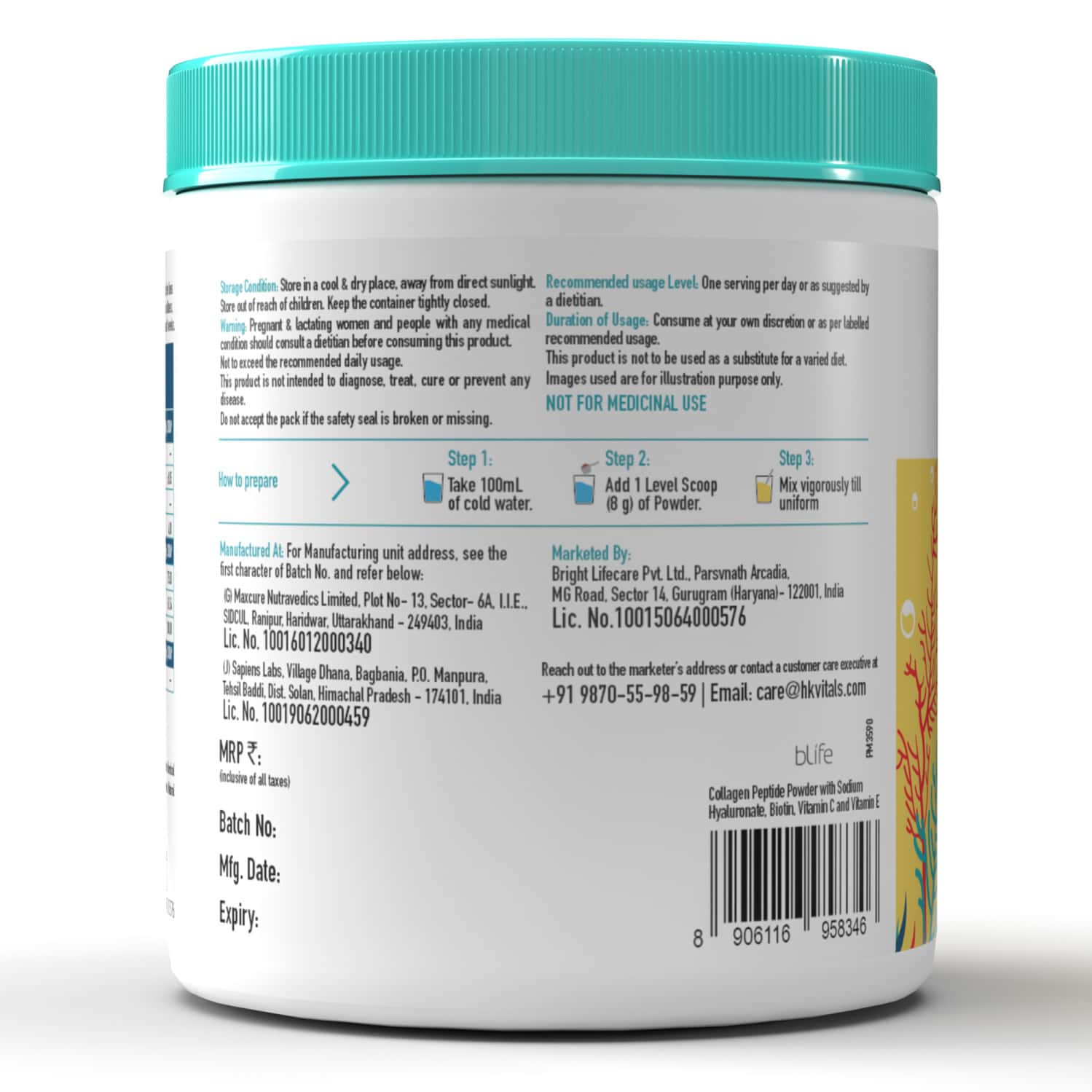 Buy HEALTHKART HK VITALS SKIN RADIANCE COLLAGEN POWDER (MANGO, 200 G ...