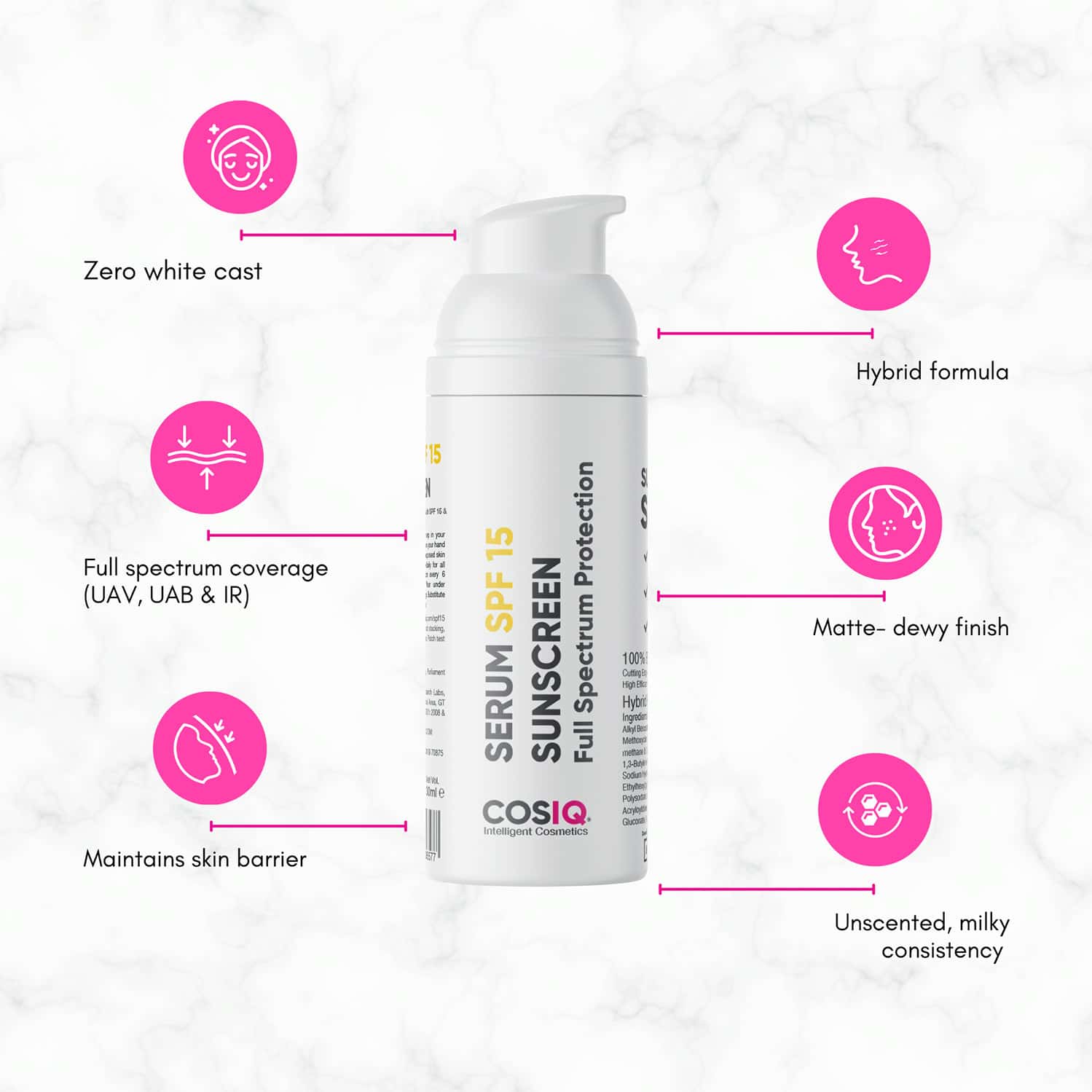 Buy COS-IQ INDOOR SUNSCREEN SERUM SPF 15 PA++++ BROAD SPECTRUM 30ML UVA ...