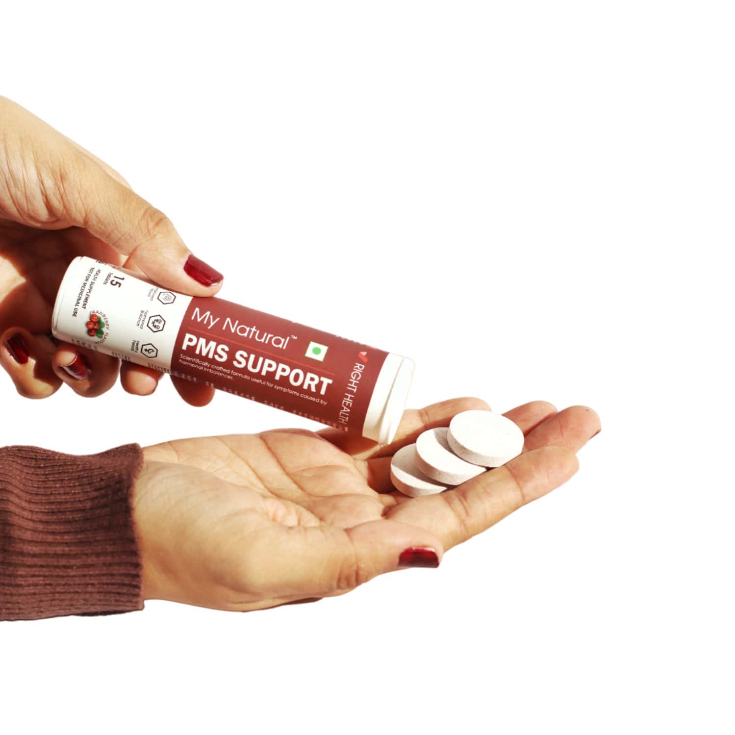 Buy MY NATURA PMS SUPPORT | RIGHT HEALTH | CRANBERRY FLAVOUR | IMPROVES ...