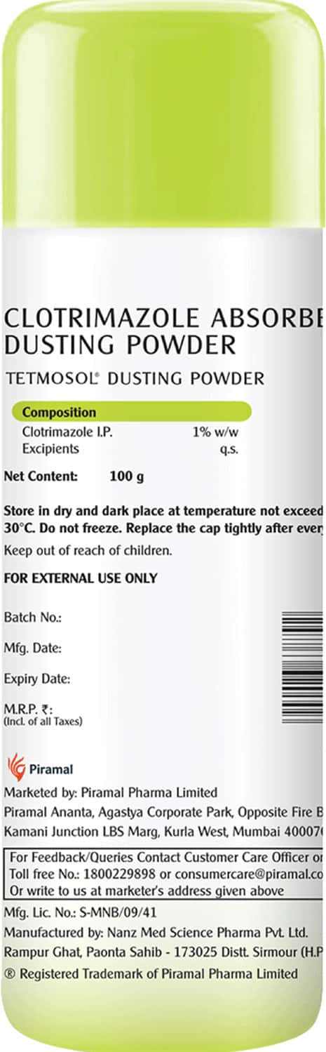 Buy TETMOSOL ANTI-FUNGAL DUSTING POWDER - FOR DAILY USE - 100GM Online ...