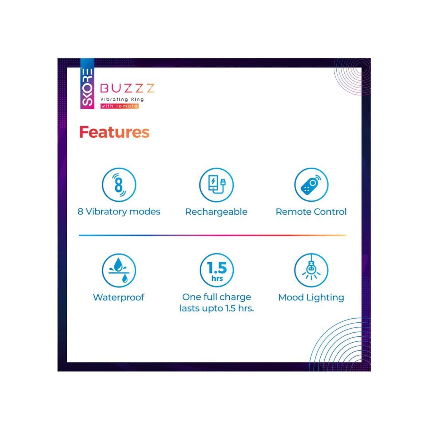 Buy SKORE BUZZZ RECHARGEABLE VIBRATING RING Online & Get Upto 60% OFF ...