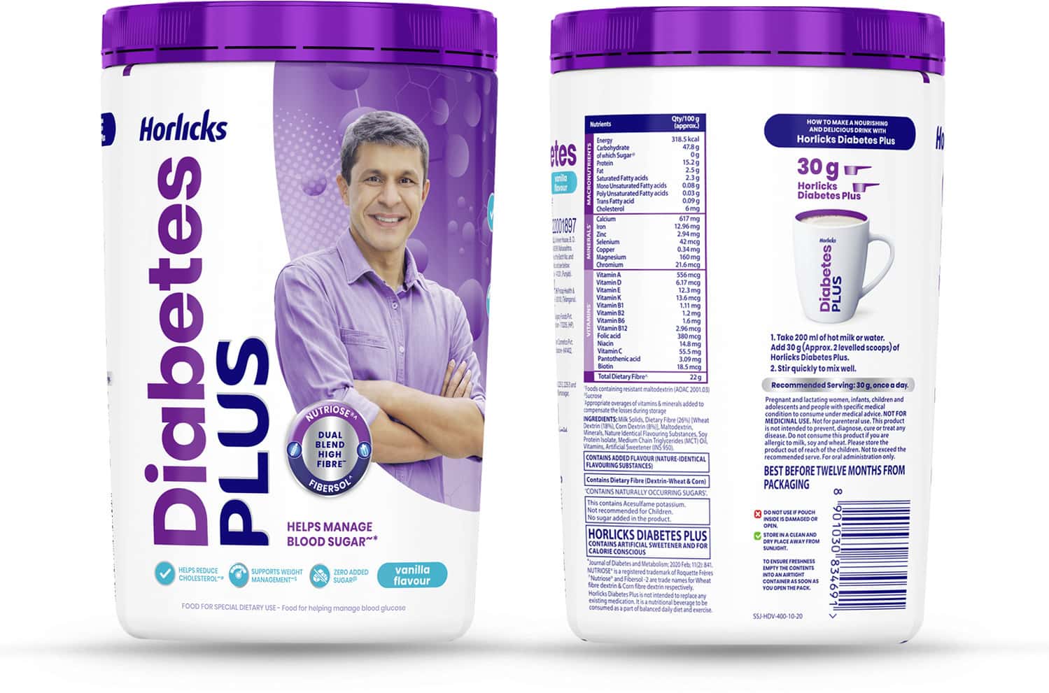 Buy HORLICKS DIABETES PLUS VANILLA 400 G JAR Online & Get Upto 60% OFF ...