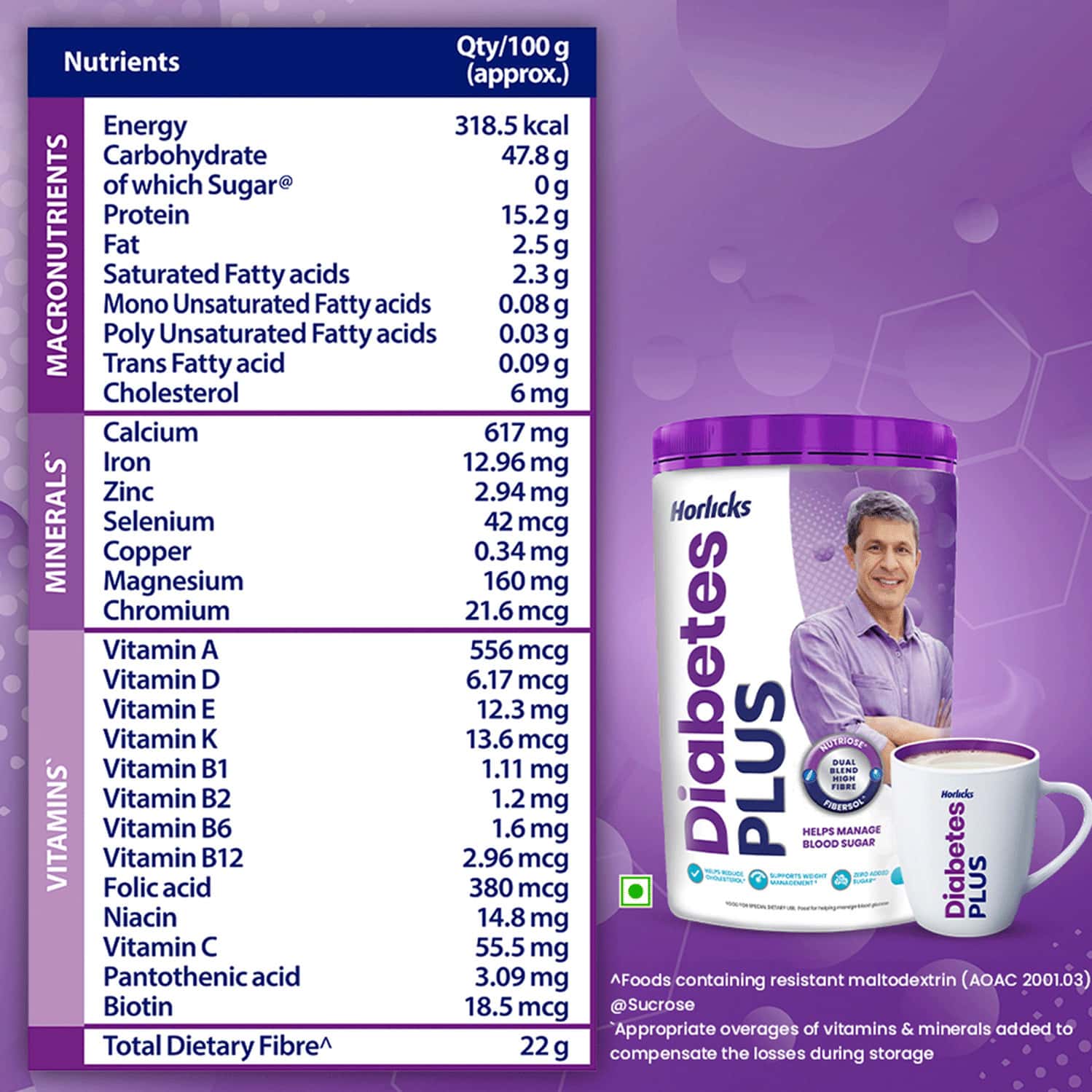 Buy HORLICKS DIABETES PLUS VANILLA 400 G JAR Online & Get Upto 60% OFF ...