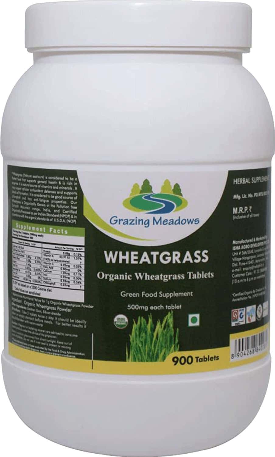 Buy GRAZING MEADOWS WHEATGRASS 500 MG - 500 TABLETS (PACK OF 5) Online ...