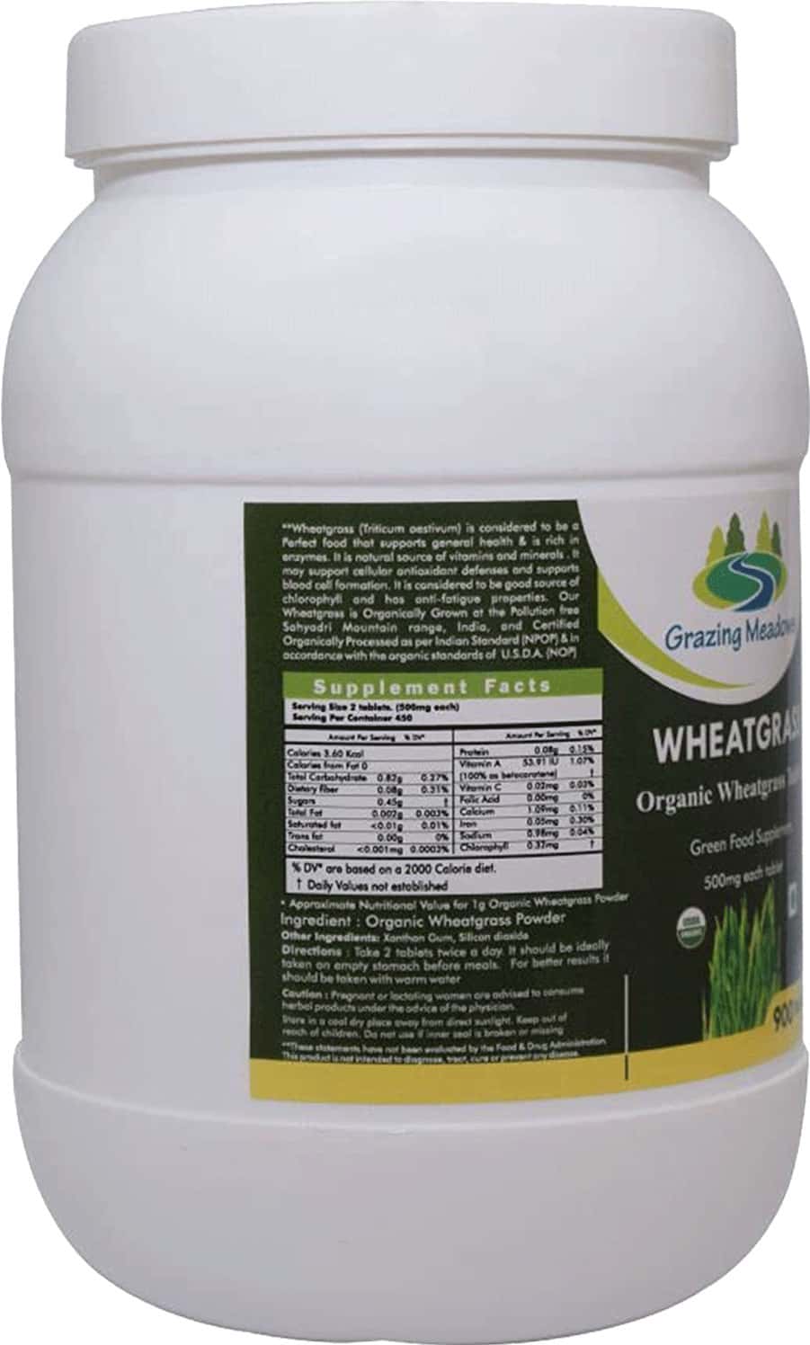 Buy GRAZING MEADOWS WHEATGRASS 500 MG - 900 TABLETS (PACK OF 5) Online ...
