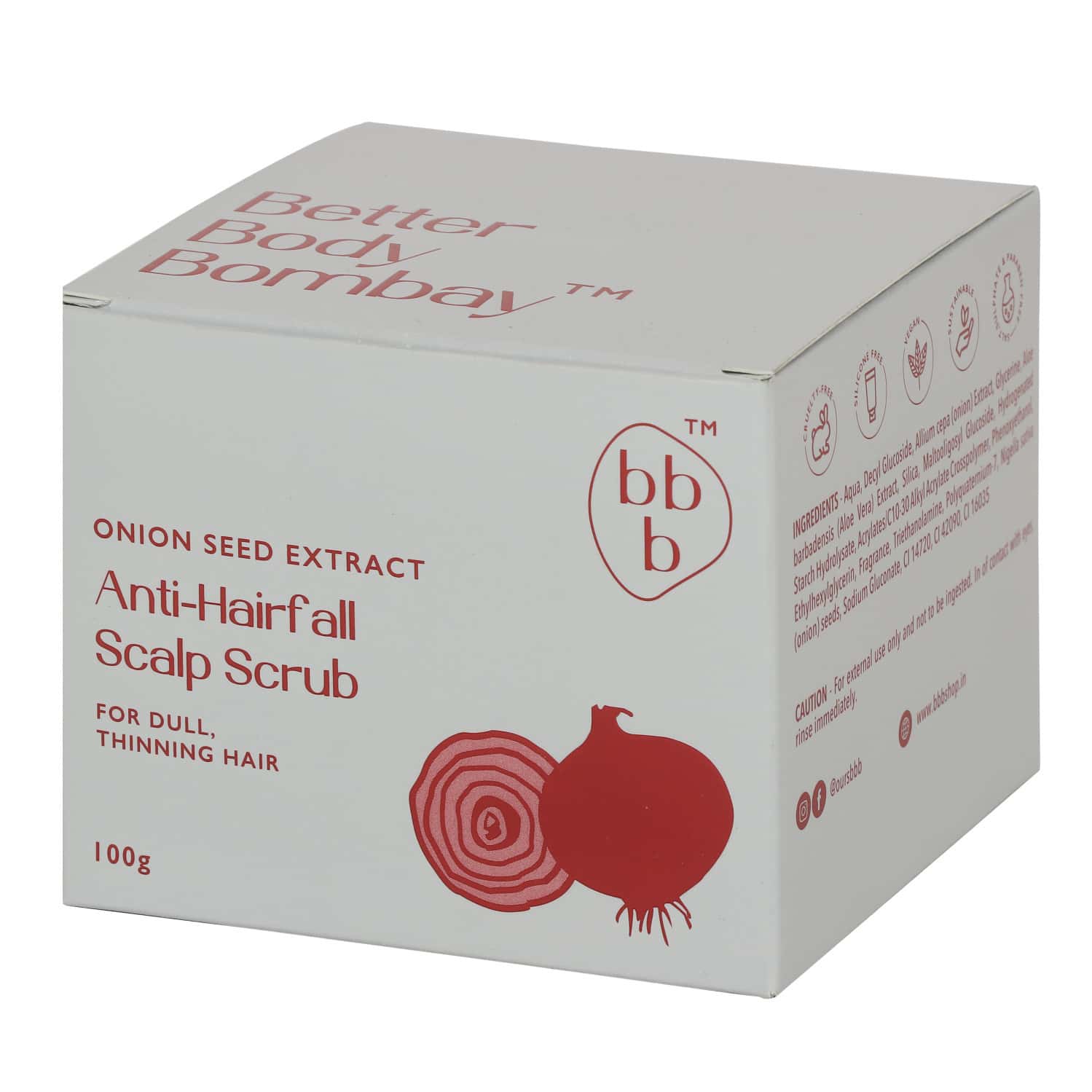 Buy BBB BETTER BODY BOMBAY ONION SEED EXTRACT ANTI-HAIRFALL SCALP SCRUB ...