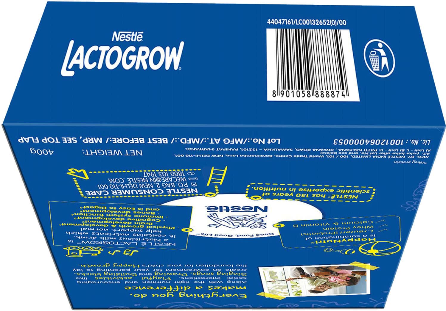Buy NESTLE LACTOGROW NUTRITIOUS MILK DRINK- 400G (BISCUITY AND VANILLA ...