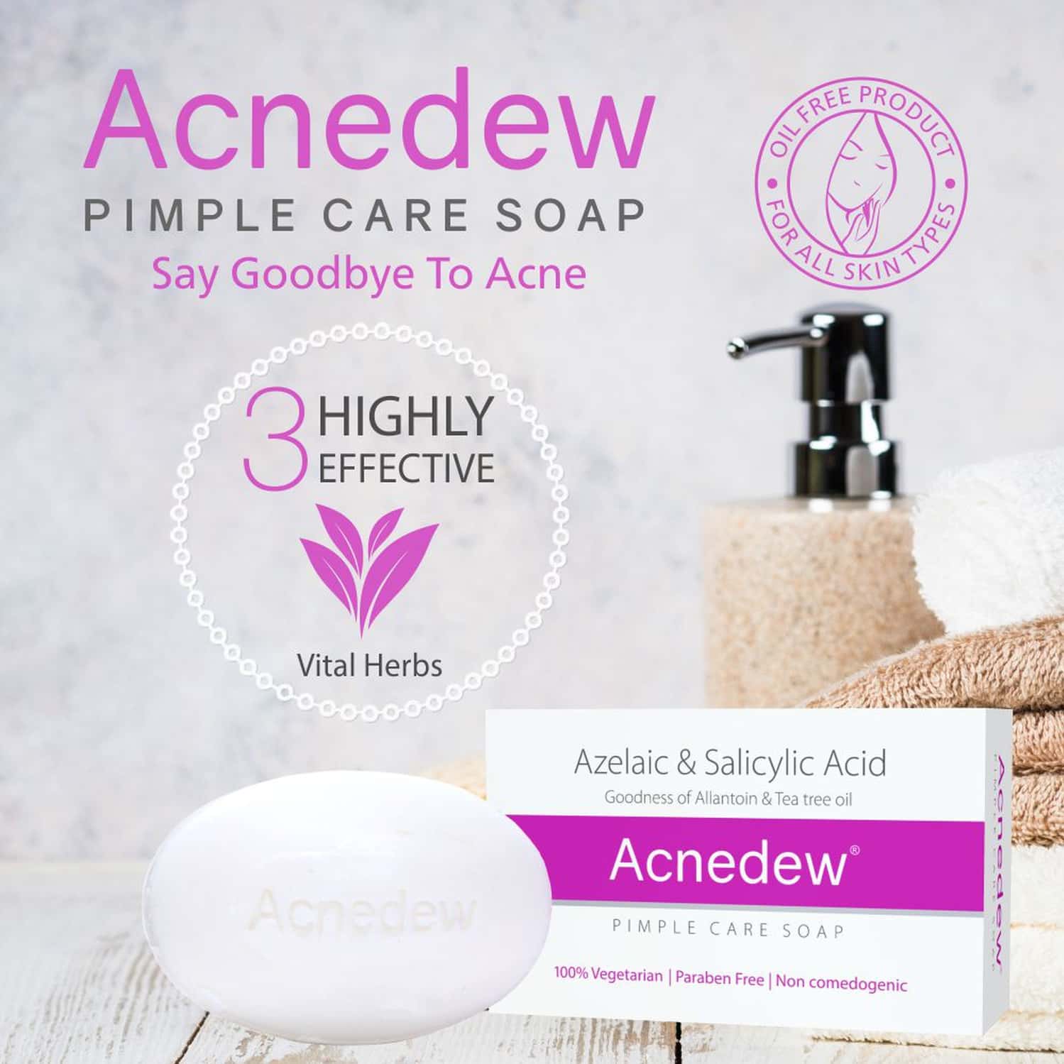 Buy ACNEDEW ANTI ACNE & ANTI PIMPLE SOAP (75 GM - PACK OF 4) Online ...