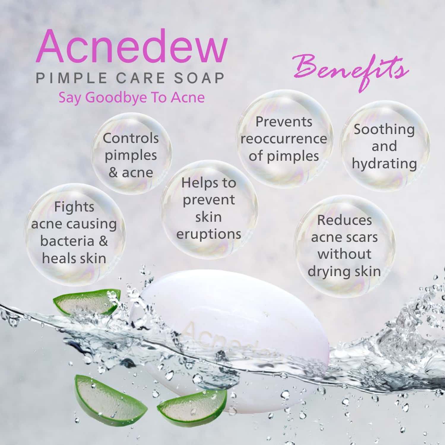 Buy ACNEDEW ANTI ACNE & ANTI PIMPLE SOAP (75 GM - PACK OF 4) Online ...