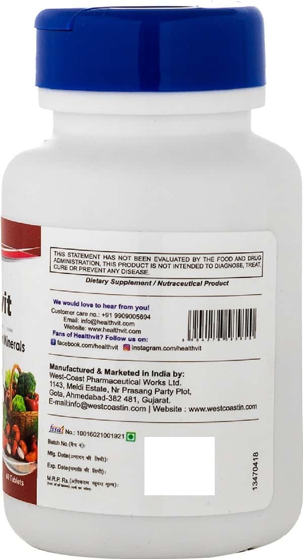 Buy HEALTHVIT FEMYVIT WOMEN MULTIVITAMIN TABLETS BOTTLE OF 60 Online ...