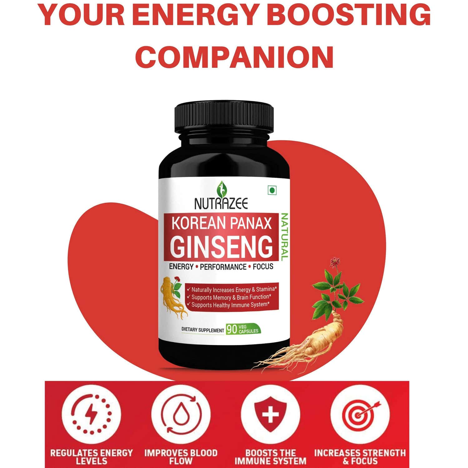 Buy NUTRAZEE KOREAN RED PANAX GINSENG 500MG - 90 VEGAN CAPSULES Online & Get Upto 60% OFF at ...