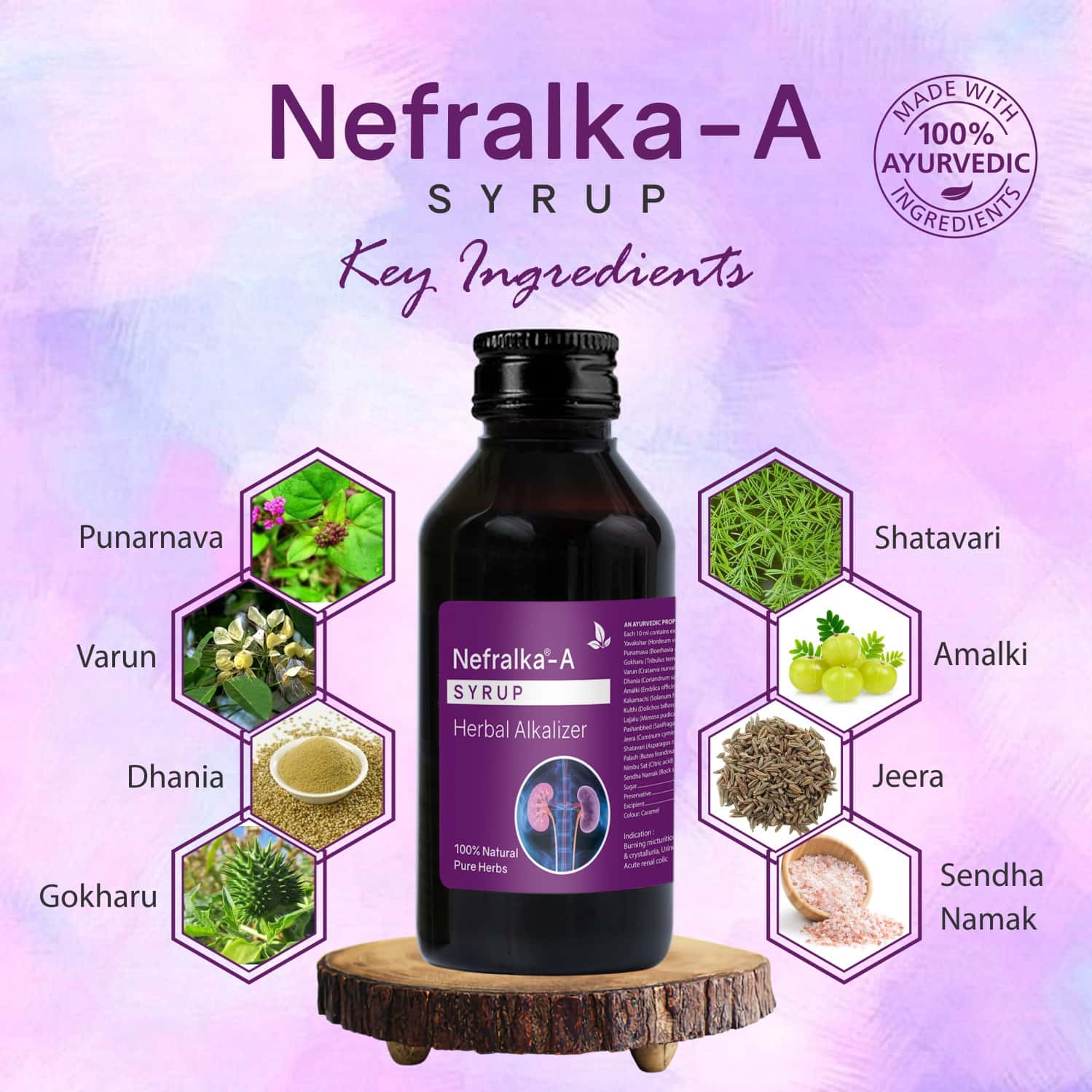 Buy NEFRALKA-A SYRUP 100 ML | BLEND OF AYURVEDIC HERBS FOR KIDNEY ...