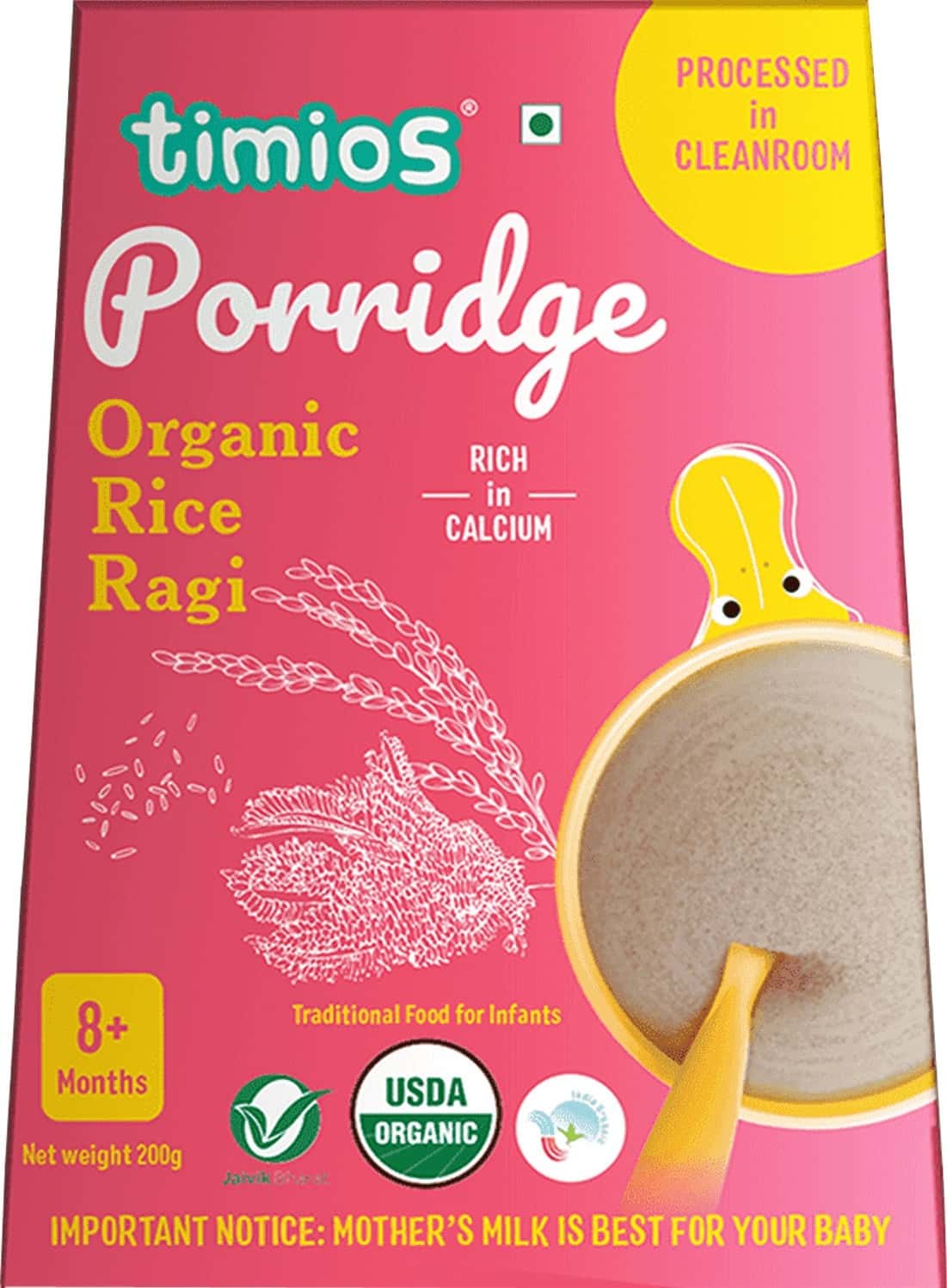 Buy TIMIOS ORGANIC RAGI PORRIDGE 200G Online & Get Upto 60% OFF at ...