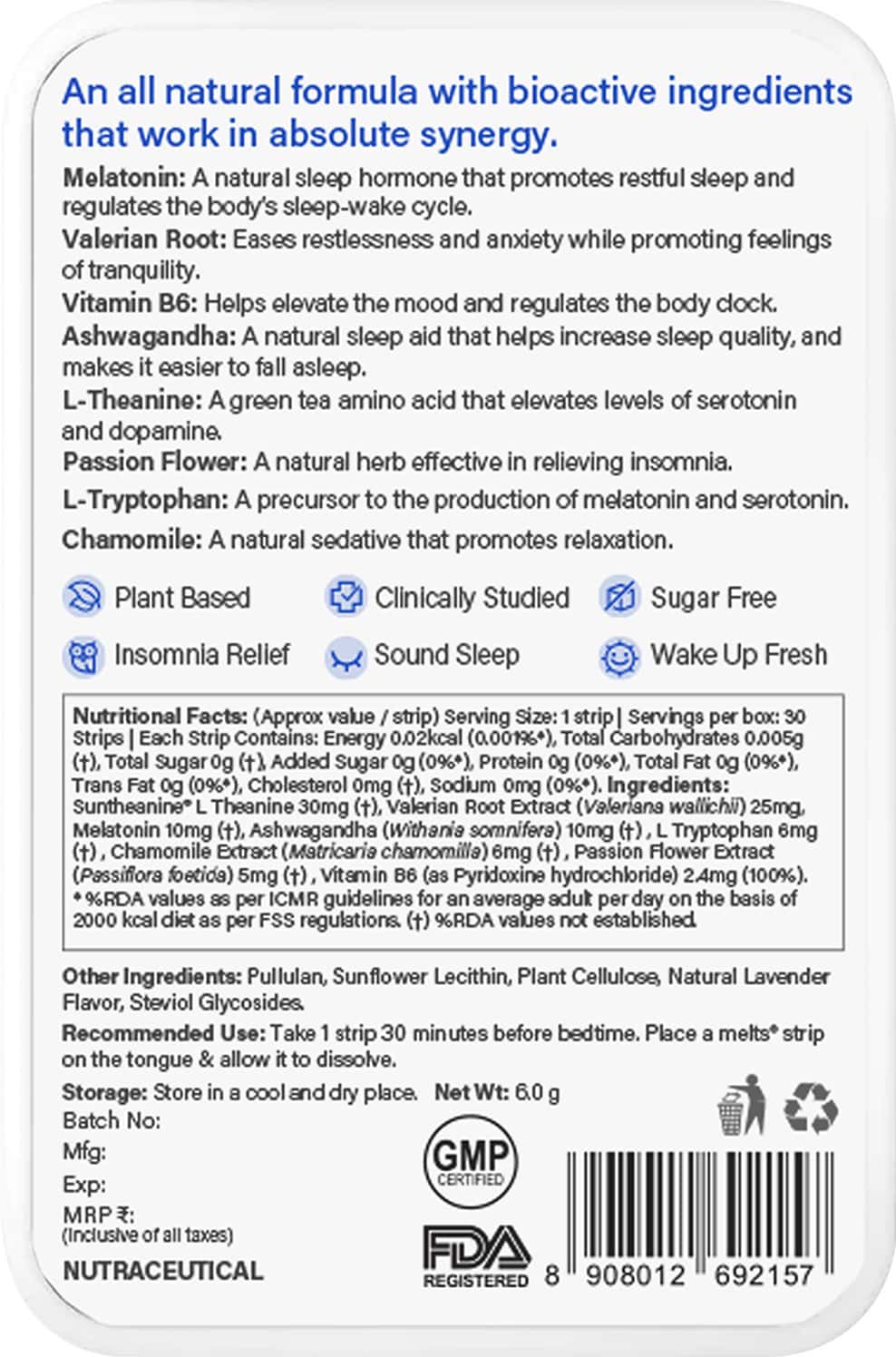 Buy WELLBEING NUTRITION MELTS RESTFUL SLEEP-MELATONIN 10MG FOR NATURAL ...