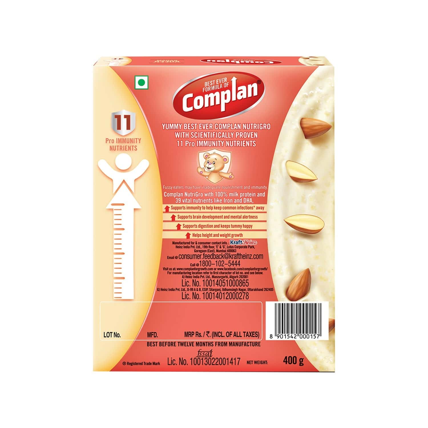 Buy COMPLAN NUTRIGRO CHILD NUTRITION DRINK FOR TODDLERS (2 -6 YEAR) BOX ...