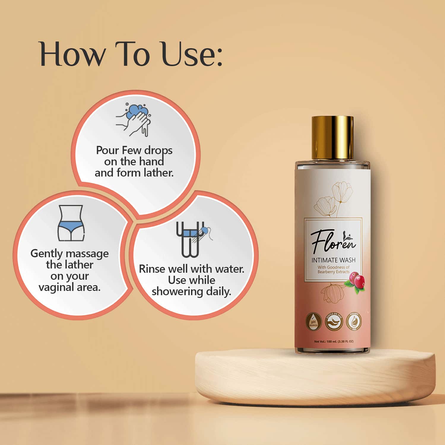 Buy FLOREN REUSABLE MENSTRUAL CUP (TINY) WITH INTIMATE WASH (100ML ...