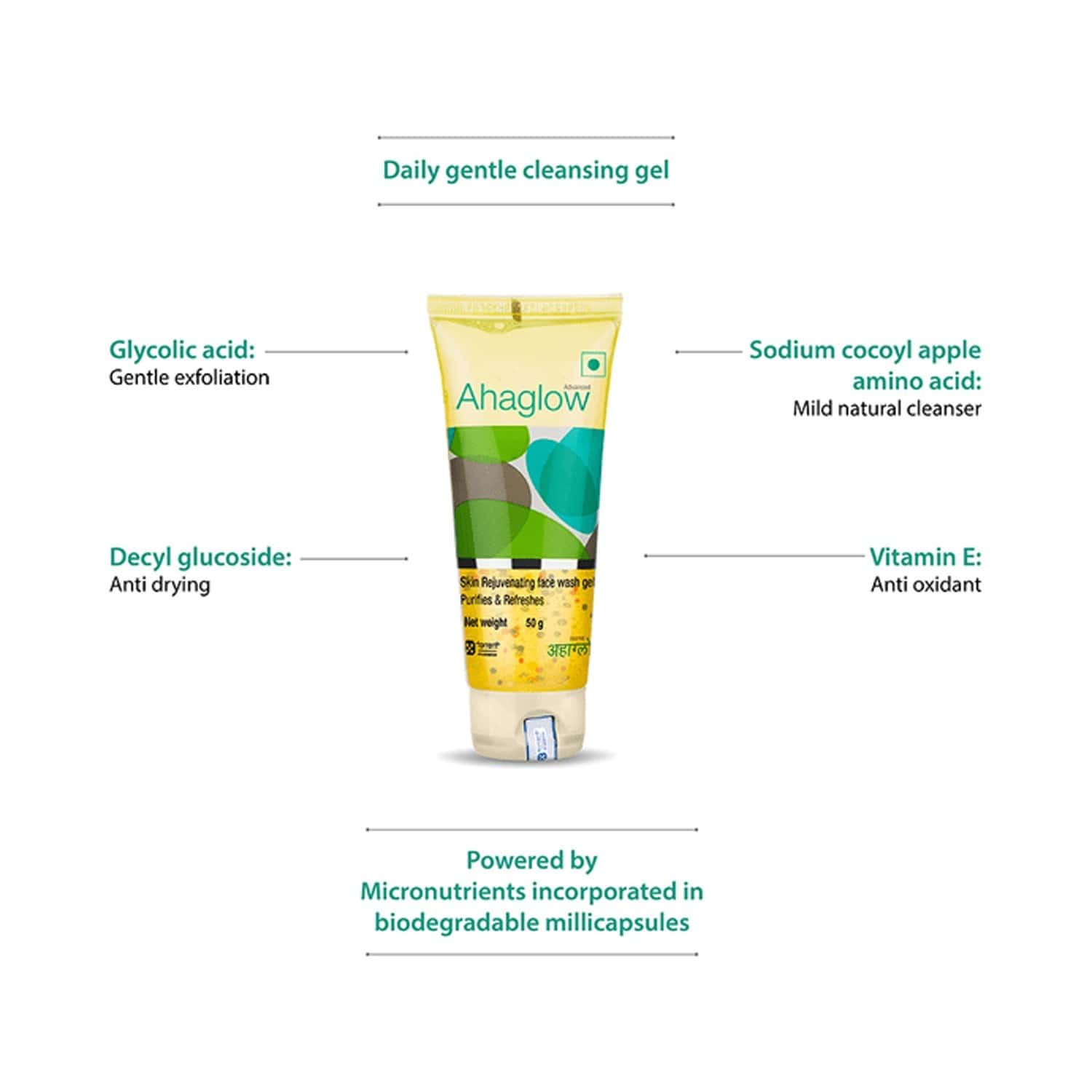 Buy AHAGLOW ADVANCED FACE WASH 50 GM Online & Get Upto 60% OFF at PharmEasy