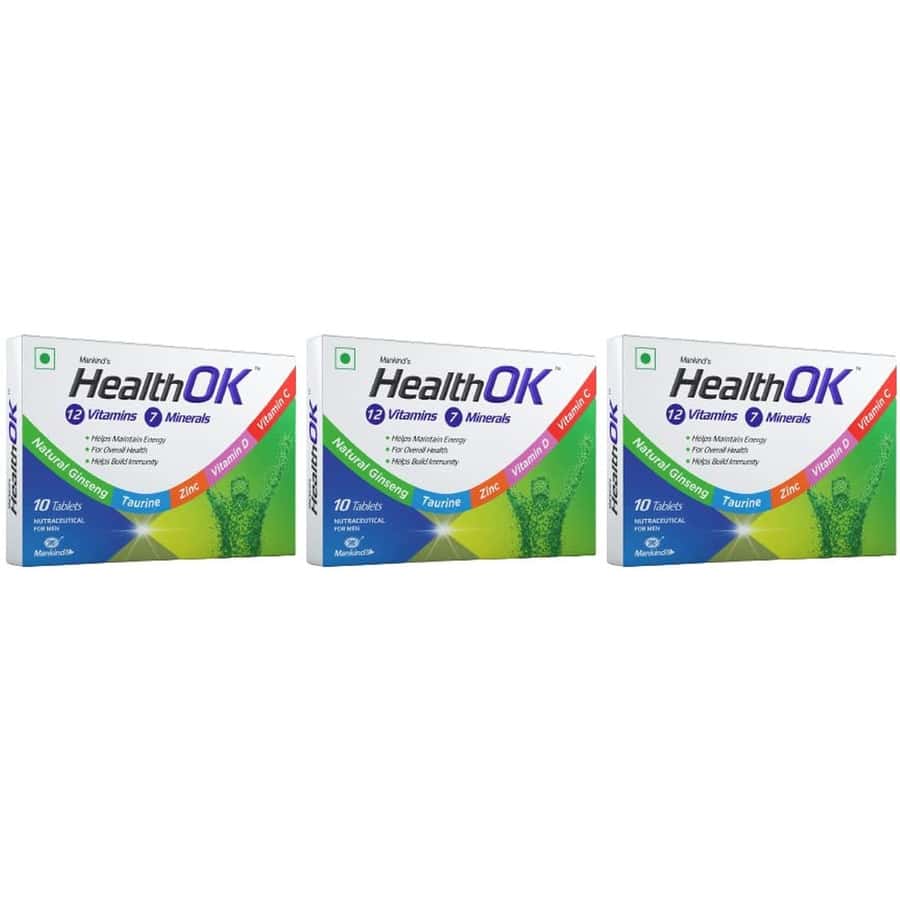 Buy HEALTH OK MULTIVITAMIN WITH VITAMIN D, C & OTHER 17 MULTIVITAMINS ...