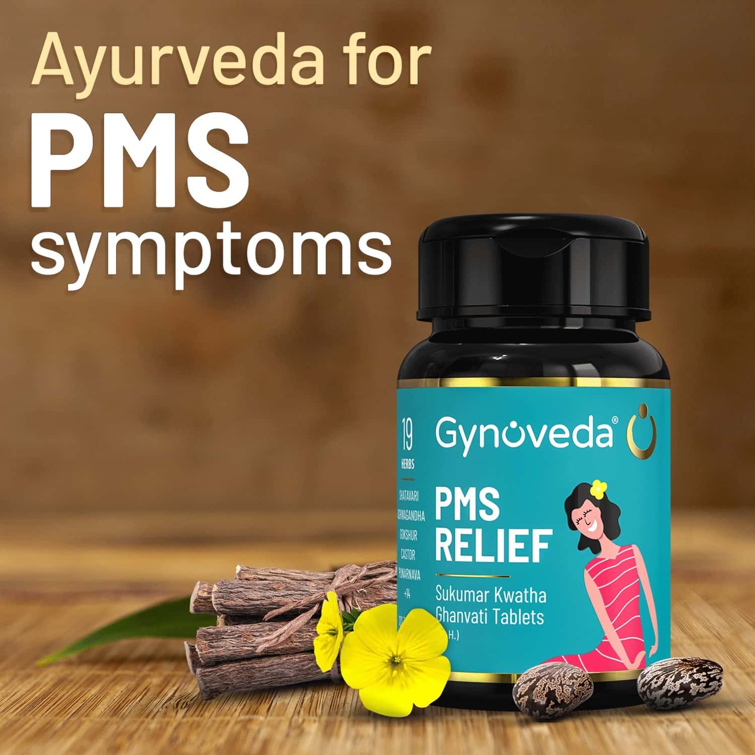 Buy GYNOVEDA PMS RELIEF FROM PERIOD CRAMP MOOD SWINGS HEADACHE BLOATING ...