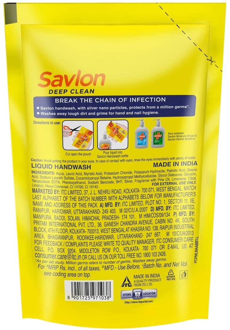 Buy SAVLON DEEP CLEAN HANDWASH REFILL OF 175 ML Online & Get Upto 60% ...