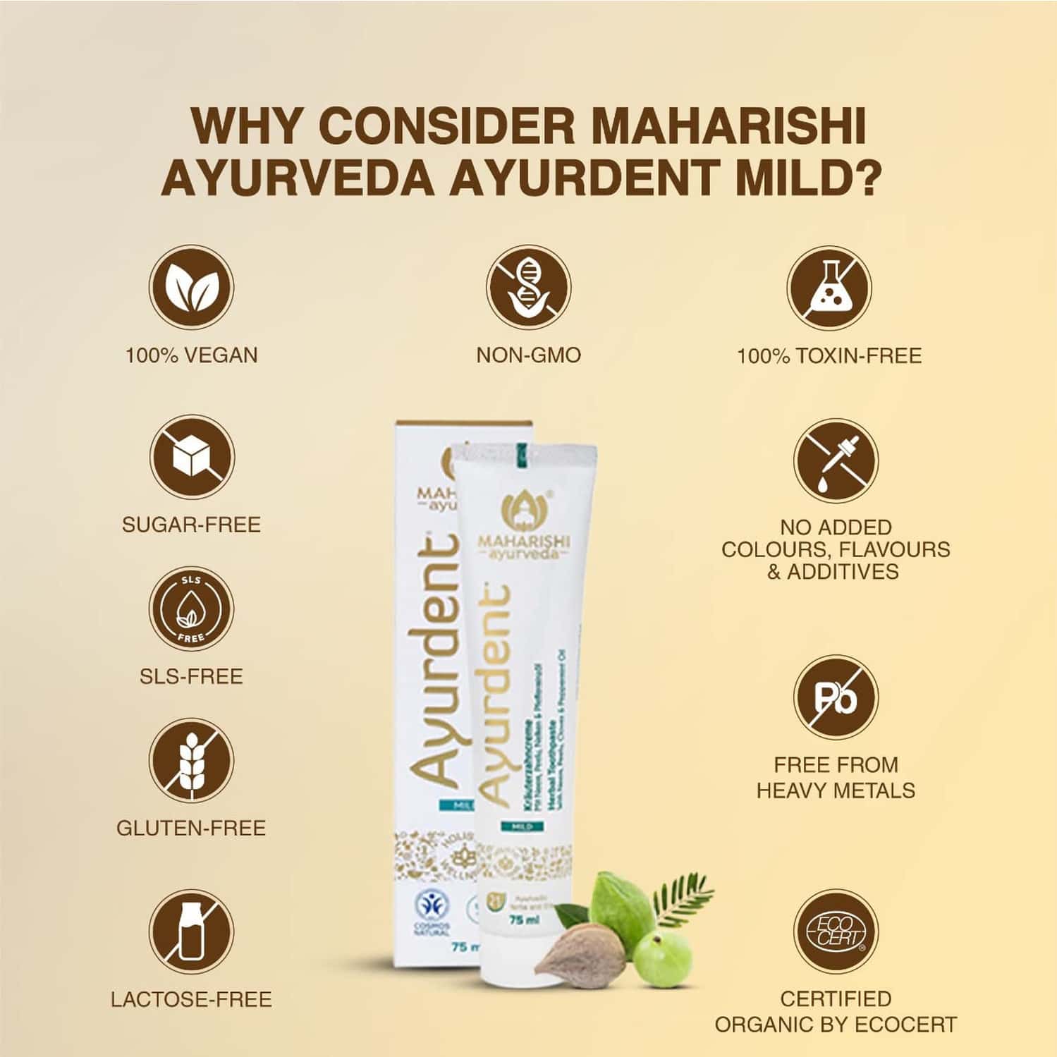 Buy MAHARISHI AYURVEDA AYURDENT MILD HERBAL AYURVEDIC TOOTHPASTE - ALL ...