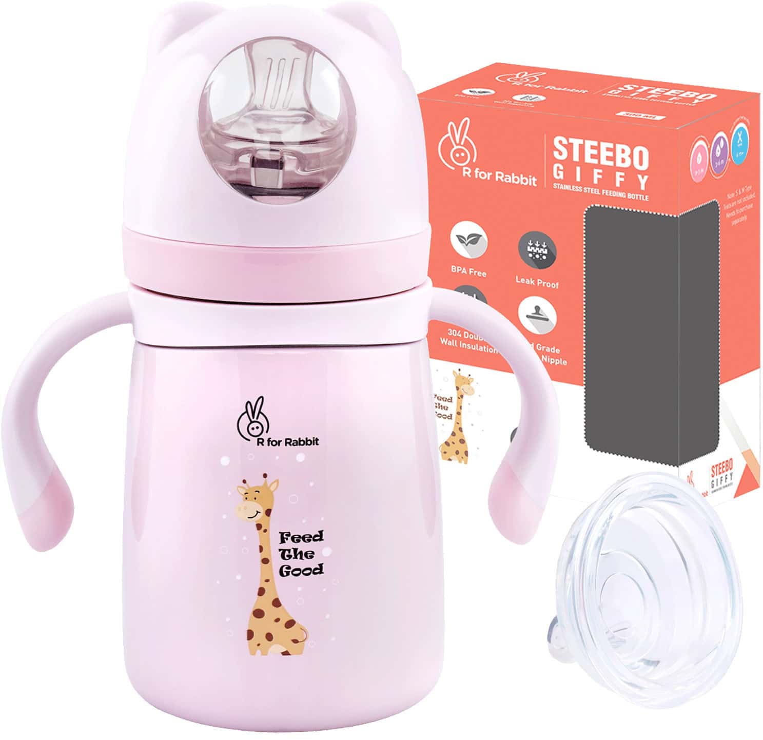 Buy R FOR RABBIT STEEBO GIFFY SPOUT CUP 300ML BLUE Online & Get Upto 60% OFF at PharmEasy