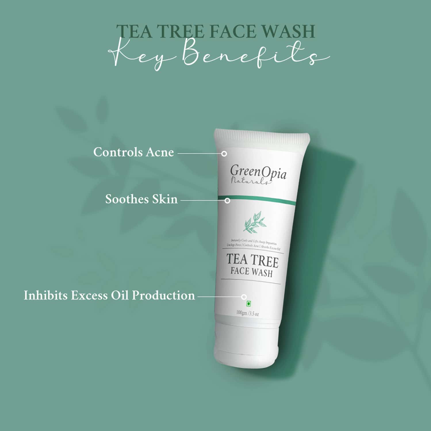 Buy GREENOPIA TEA TREE FACE WASH PACK OF 1 Online & Get Upto 60% OFF at ...