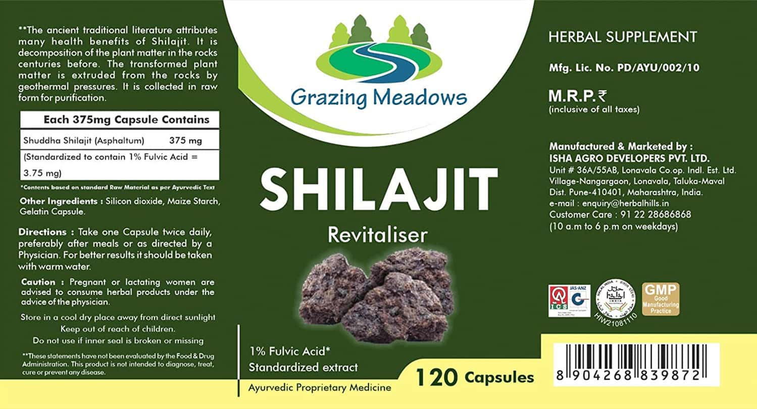 Buy GRAZING MEADOWS SHILAJIT CAPSULE 120 CAPSULES (PACK OF 4) Online ...