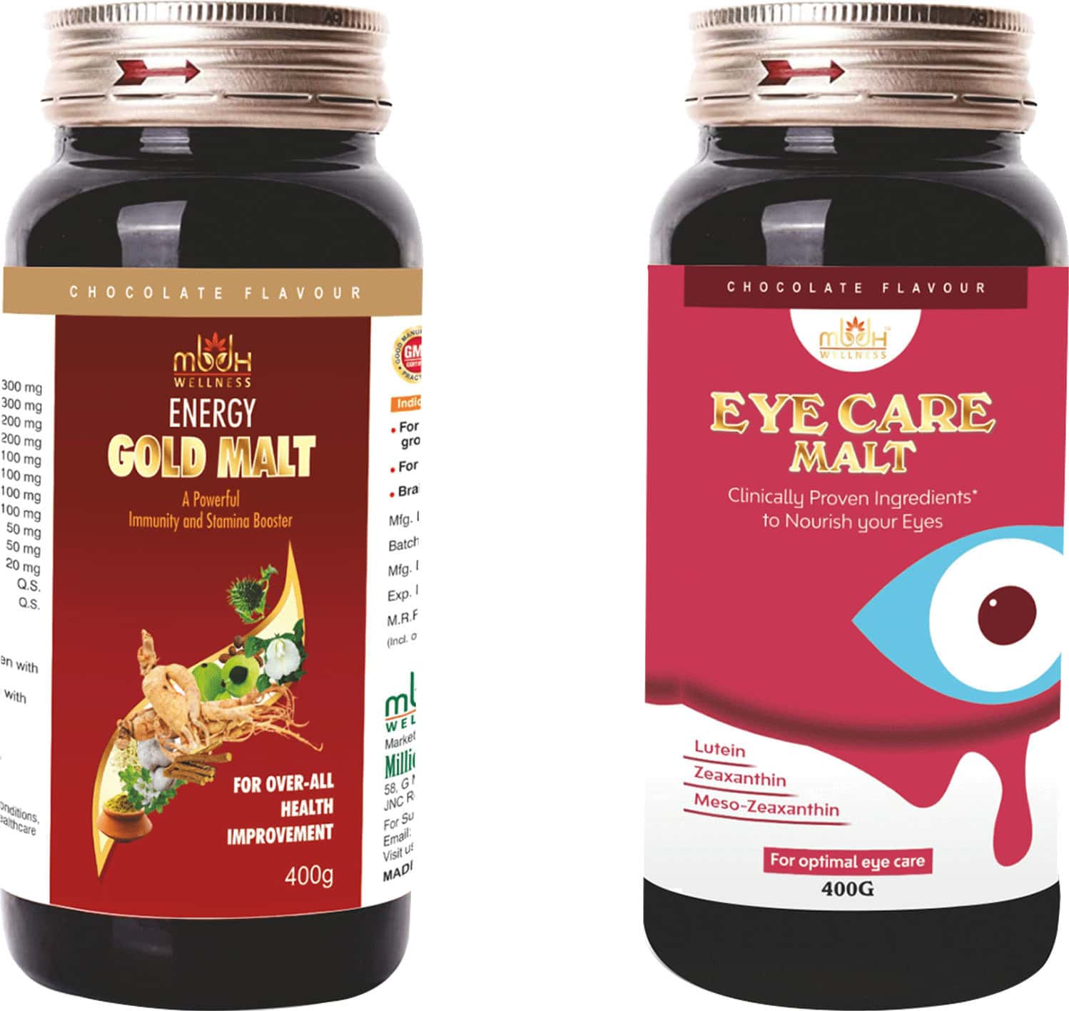 Buy MBDHWELLNESS EYE CARE+ENERGY GOLD MALT-HERBAL IMMUNITY & VISION ...