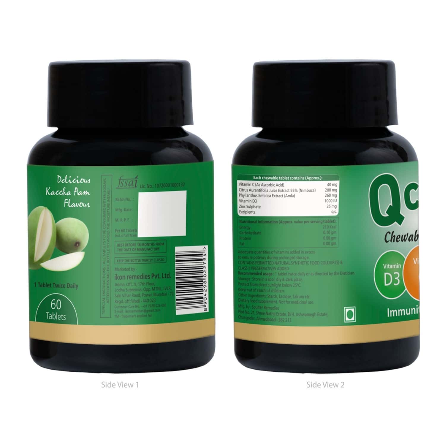 Buy QCEE CHEWABLE TABLETS (RAW MANGO) 60 TABLETS Online & Get Upto 60% ...
