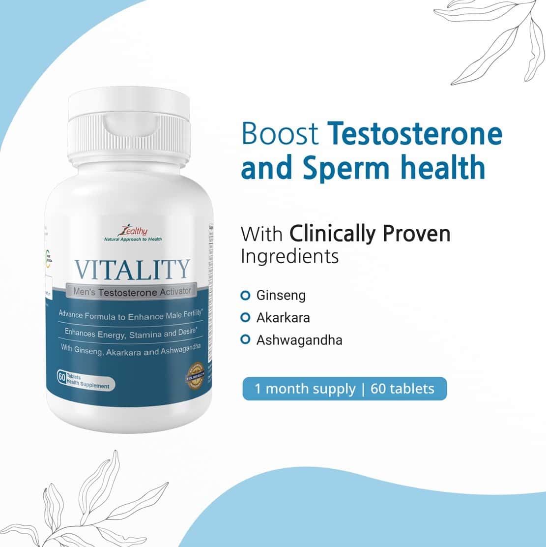 Buy ZEALTHY VITALITY FOR MEN - 60 TABLETS Online & Get Upto 60% OFF at ...