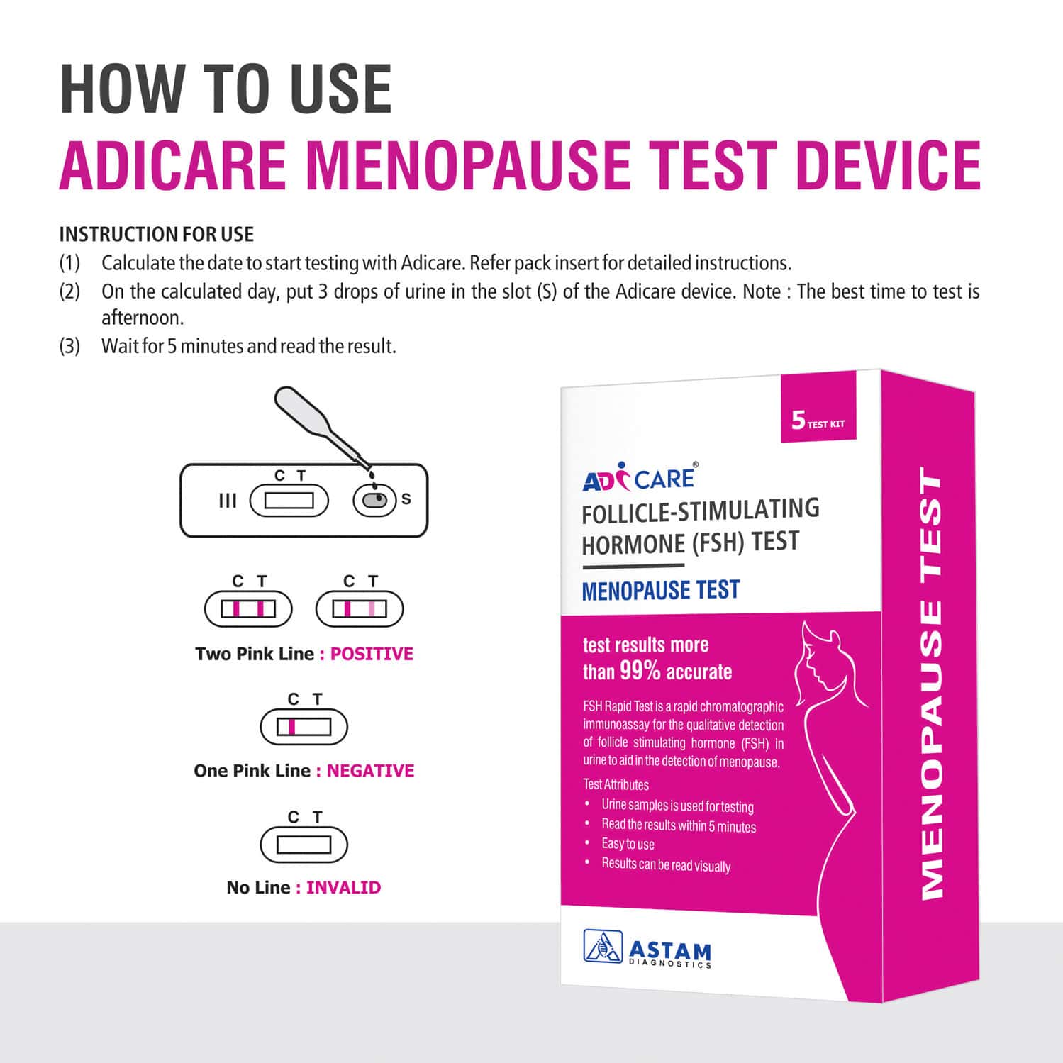 Buy ADICARE ONE STEP PREGNANCY TEST KIT | HCG HOME PREGNANCY TEST ...