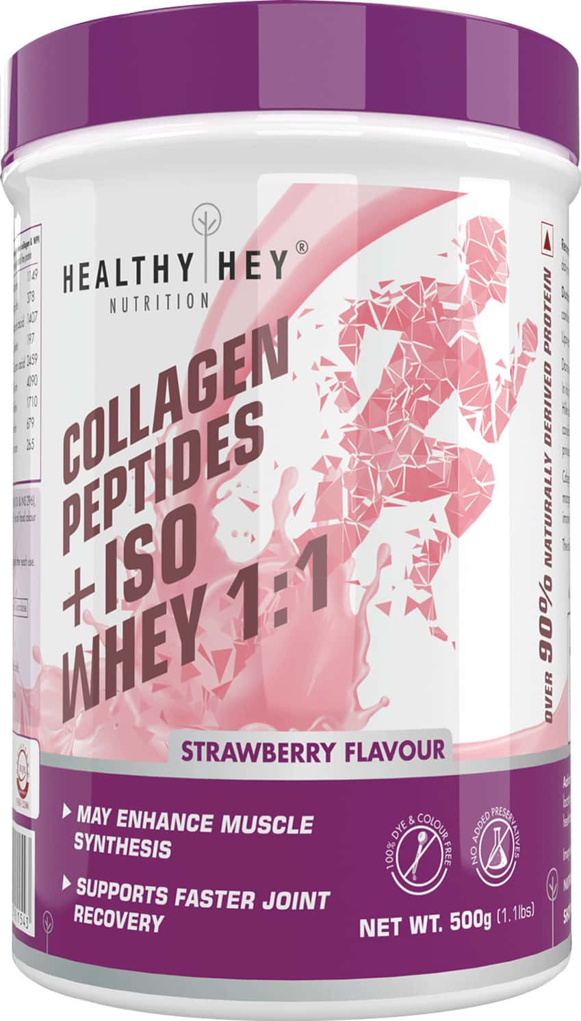 Buy HEALTHYHEY NUTRITION PLANT PROTEIN STRAWBERRY 500 GM Online & Get ...