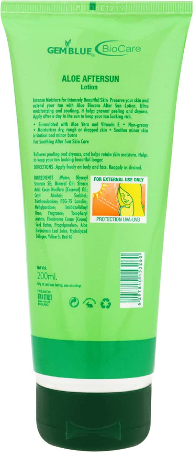 Buy GEMBLUE BIOCARE ALOE ATER SUN LOTION SUNSCREEN CREAM 200ML Online ...
