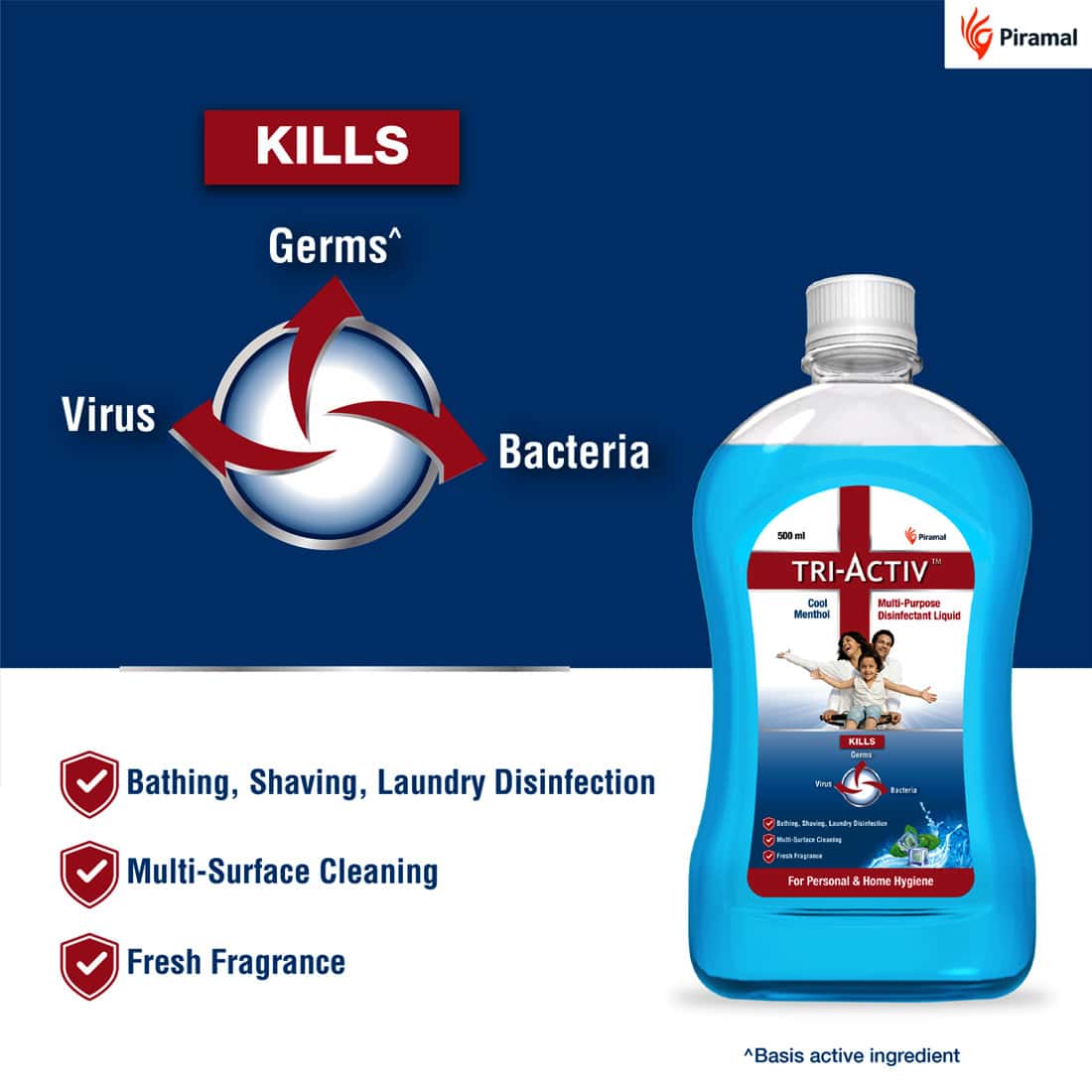 Buy TRI-ACTIV MULTIPURPOSE DISINFECTANT LIQUID FOR PERSONAL AND HOME ...