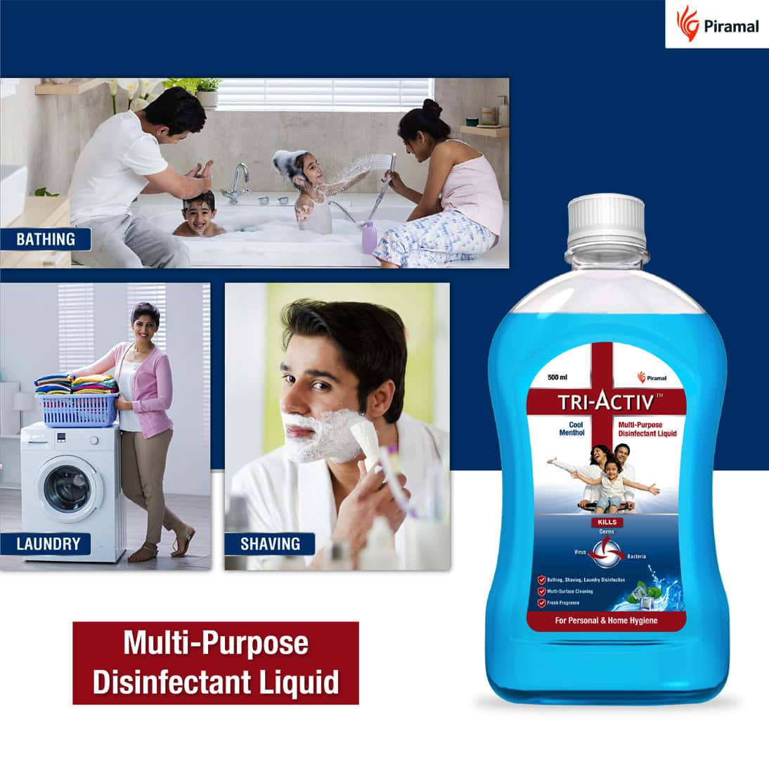 Buy TRI-ACTIV MULTIPURPOSE DISINFECTANT LIQUID FOR PERSONAL AND HOME ...