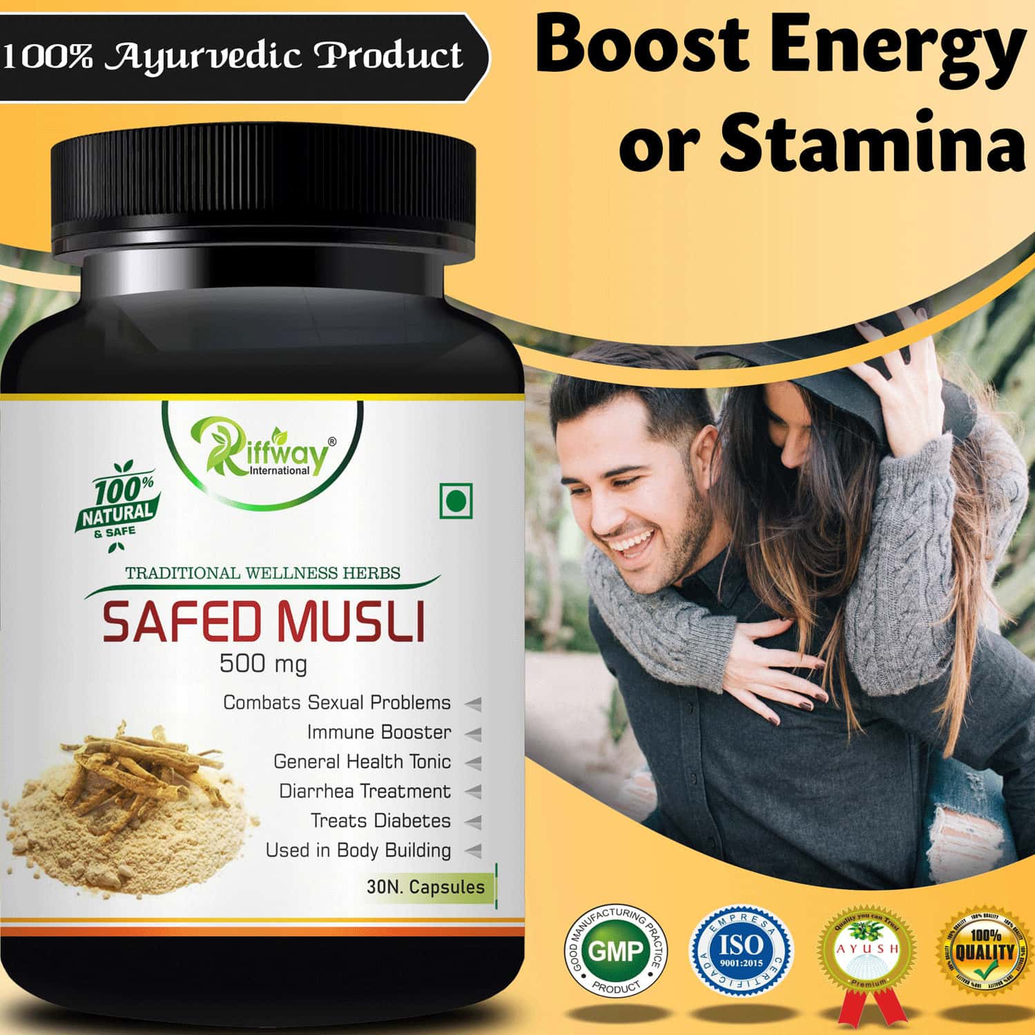 Buy SAFED MUSLI HERAL CAPSULE FOR VIGOR, VITALITY, BOOST ENERGY ...