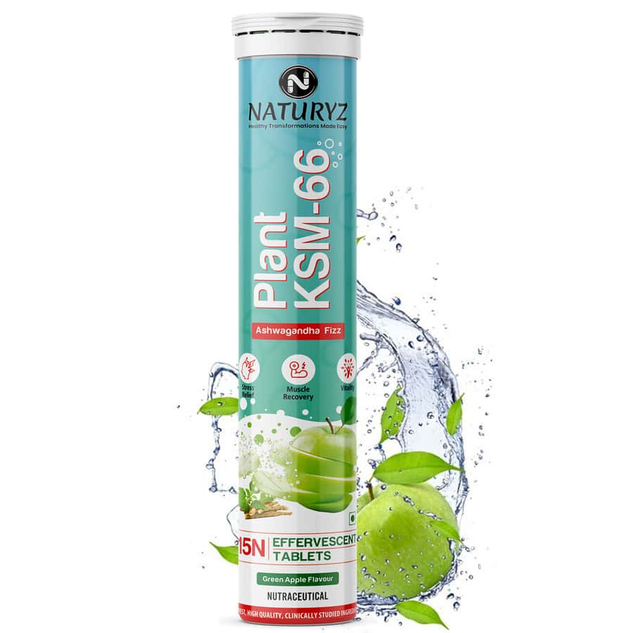 Buy NATURYZ PLANT KSM 66 ASHWAGANDHA, VITAMIN D3, MUSCLE RECOVERY ...