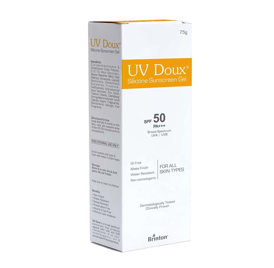 Buy BRINTON UV DOUX SPF 50 TUBE OF 50GM SILICONE SUNSCREEN GEL Online ...