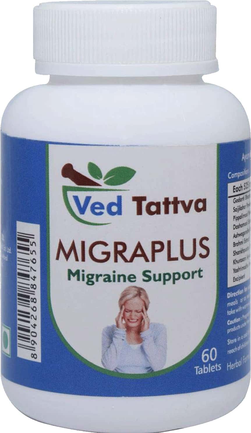 Buy VED TATTVA MIGRA PLUS 60 TABLETS - NATURAL SUPPLEMENT FOR MIGRAINE ...