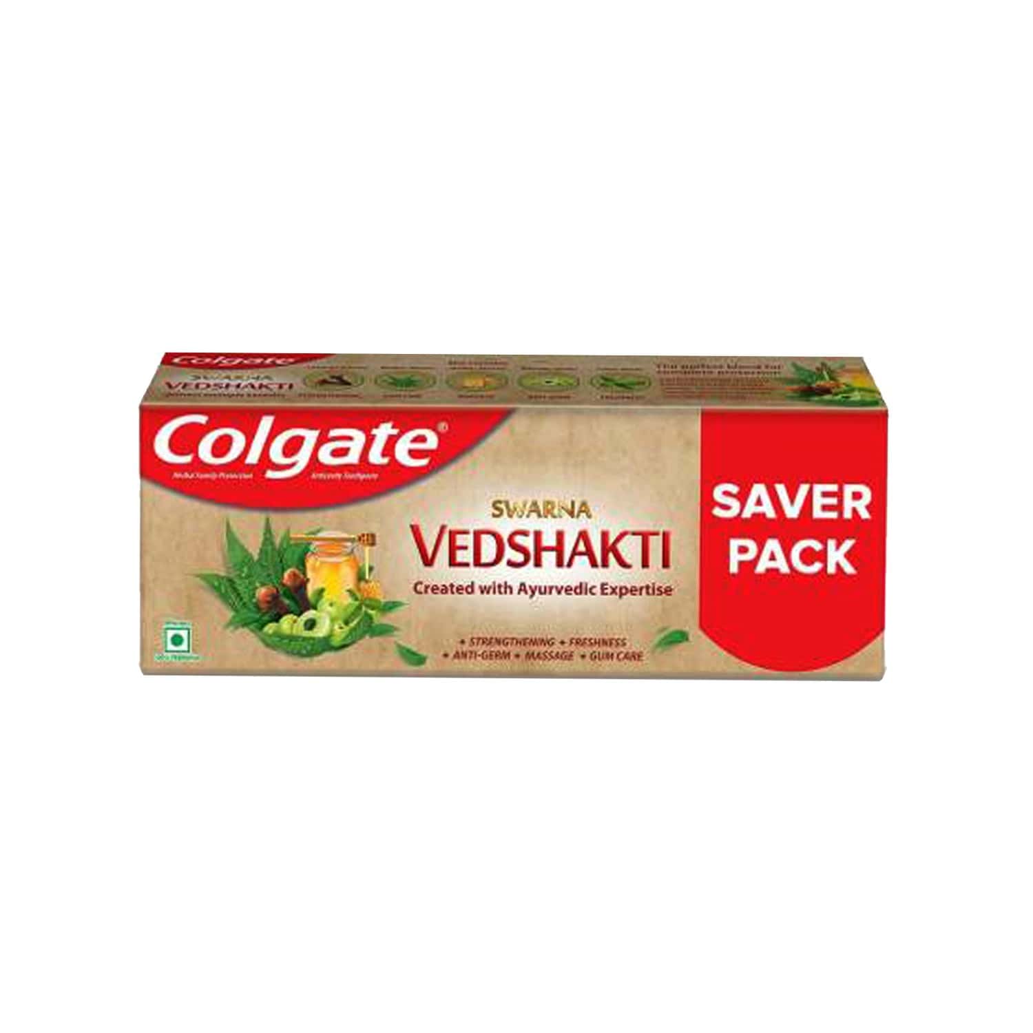 Buy COLGATE SWARNA VEDSHAKTI TOOTHPASTE - 400GM SAVER PACK Online & Get ...