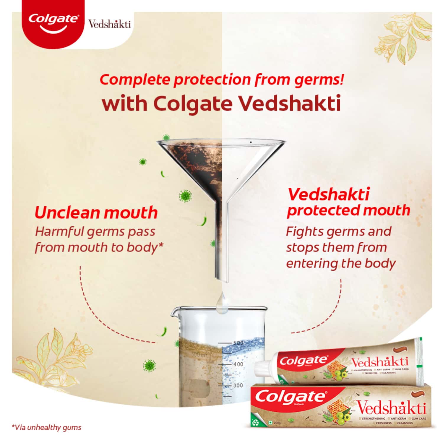 Buy COLGATE VEDSHAKTI TOOTHPASTE - 400GM SAVER PACK Online & Get Upto ...