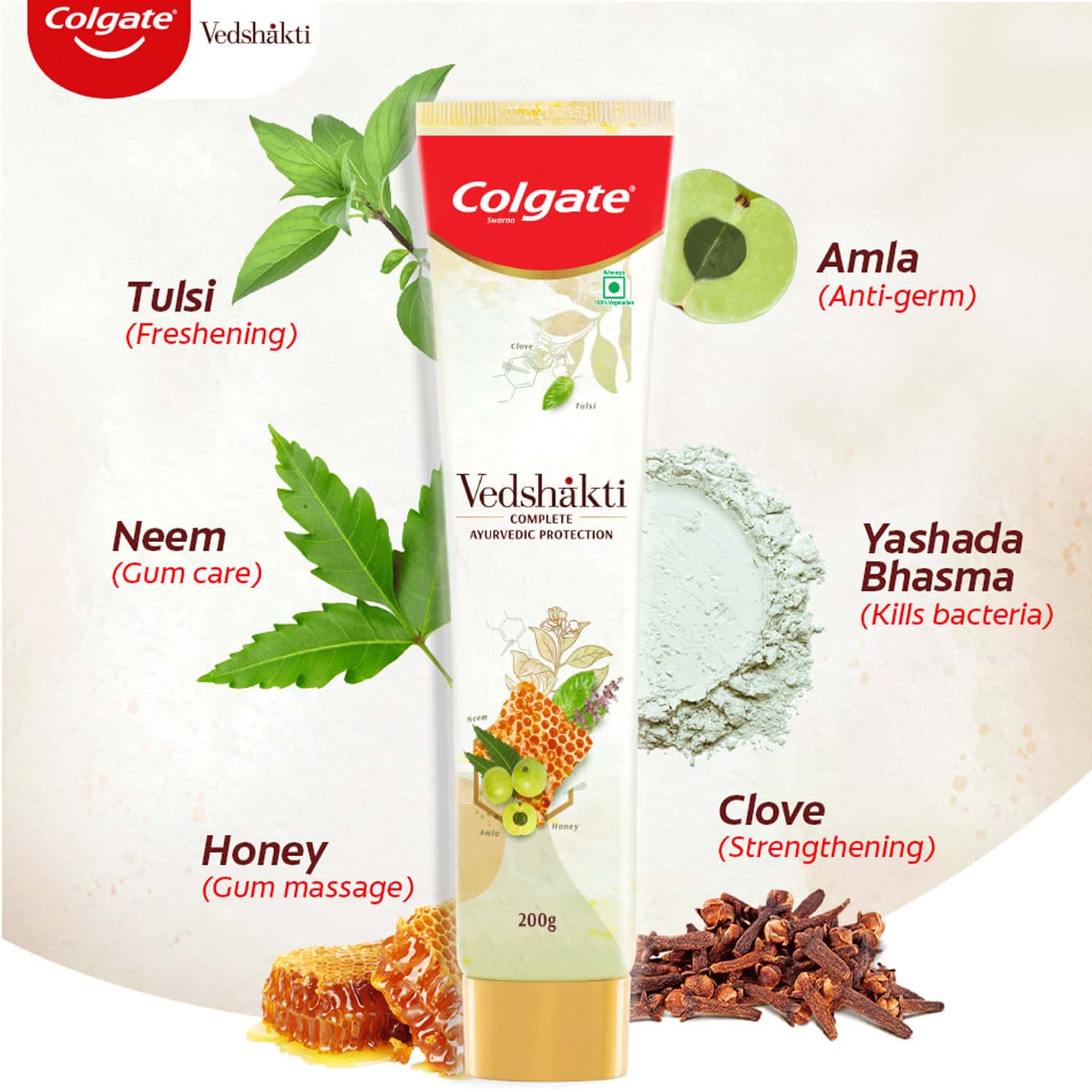 Buy COLGATE VEDSHAKTI TOOTHPASTE - 400GM SAVER PACK Online & Get Upto ...