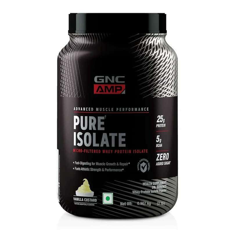 Buy GNC AMP PURE ISOLATE | ADVANCED MUSCLE PERFORMANCE (VANILLA, 4 LBS ...