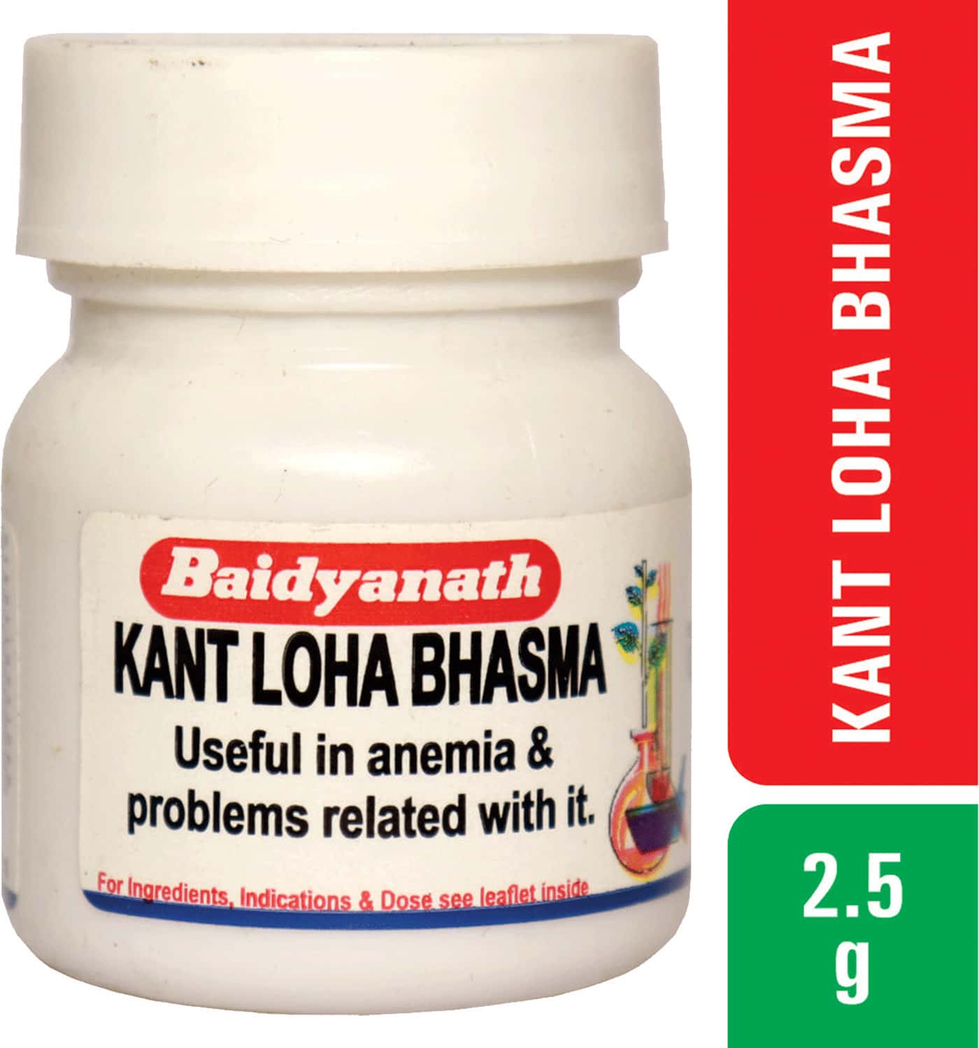 Buy BAIDYANATH JHANSI KANT LOHA BHASMA 2.5 GM (PACK OF 2) Online & Get ...